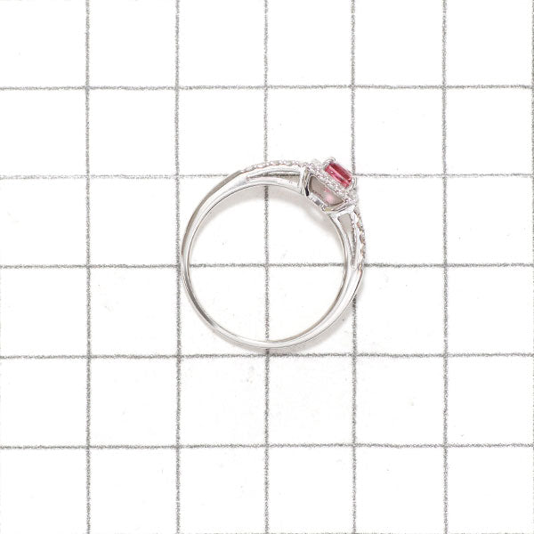 Pt900 ピンクスピネル ダイヤモンド リング 0.455ct D0.17ct Pt900 ピンクスピネル ダイヤモンド リング 0.455ct D0.17ct